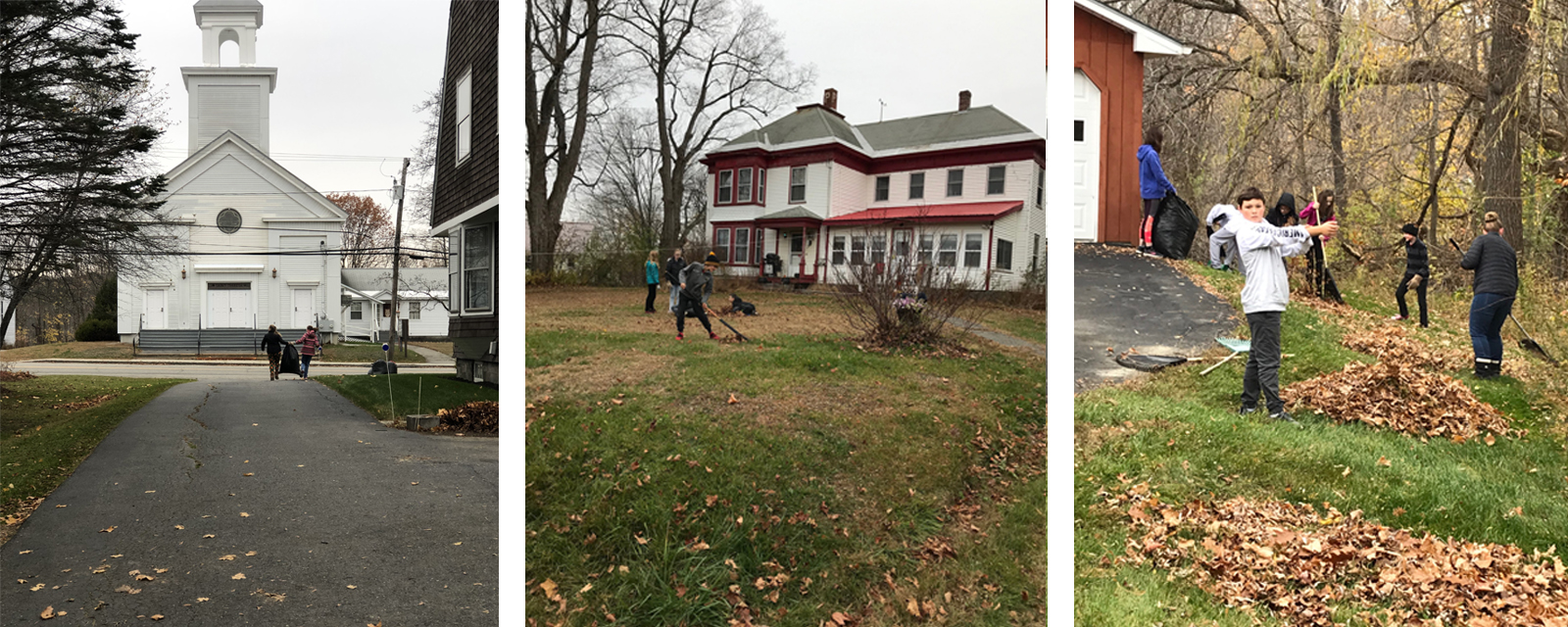 MMS leaf raking service project - Messalonskee Middle